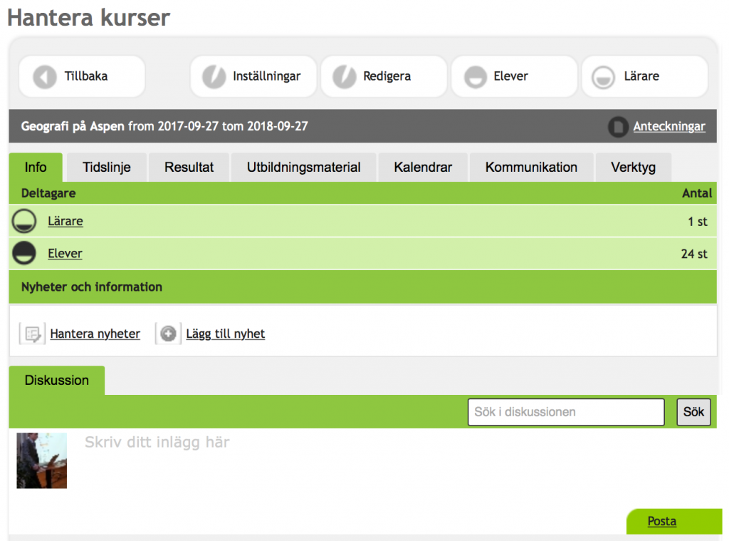 Anpassa en kurs / ämnesgrupp – Vklass kunskapsbank