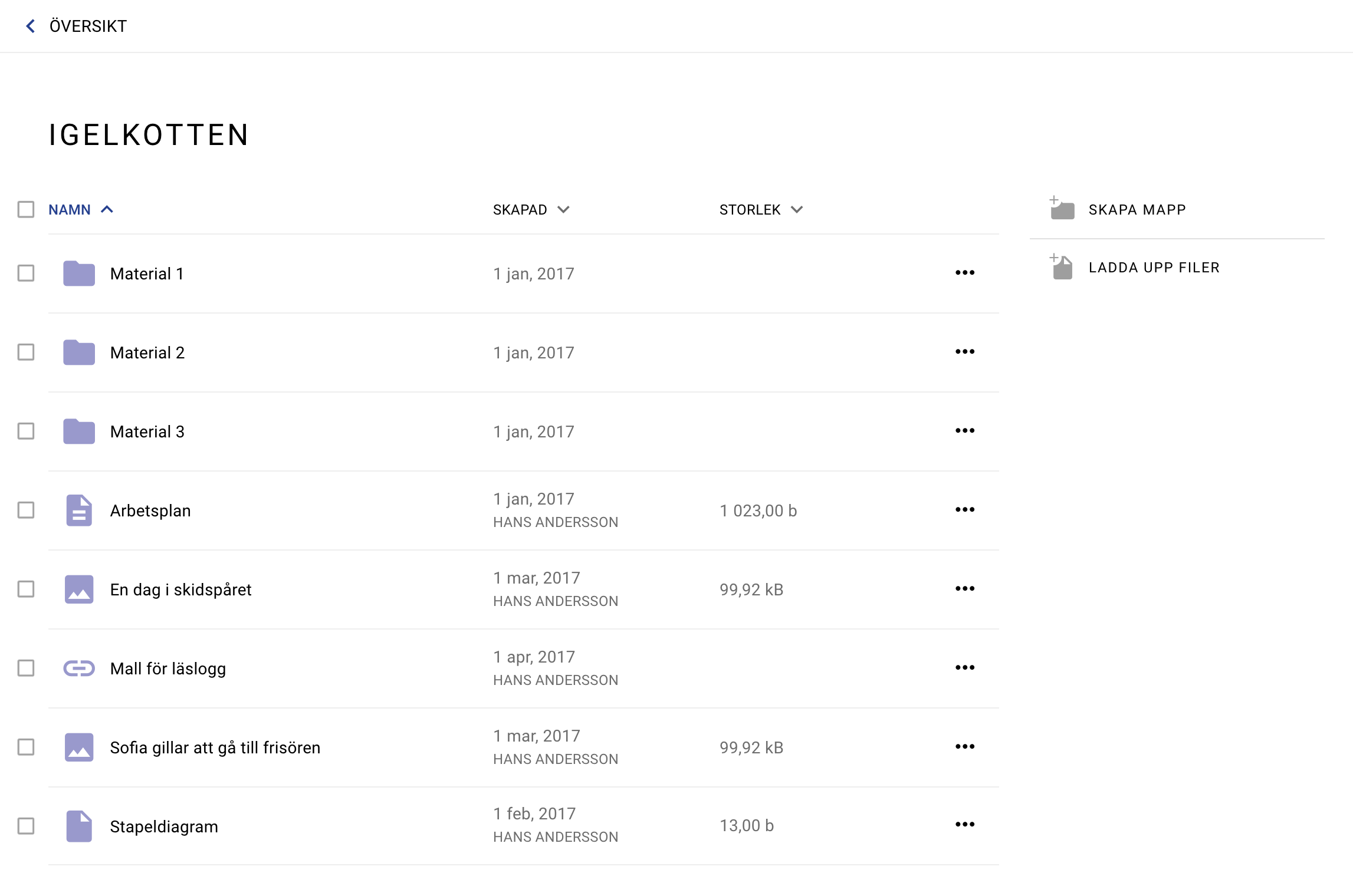 Dela dokument och filer i förskola/fritids – Vklass kunskapsbank