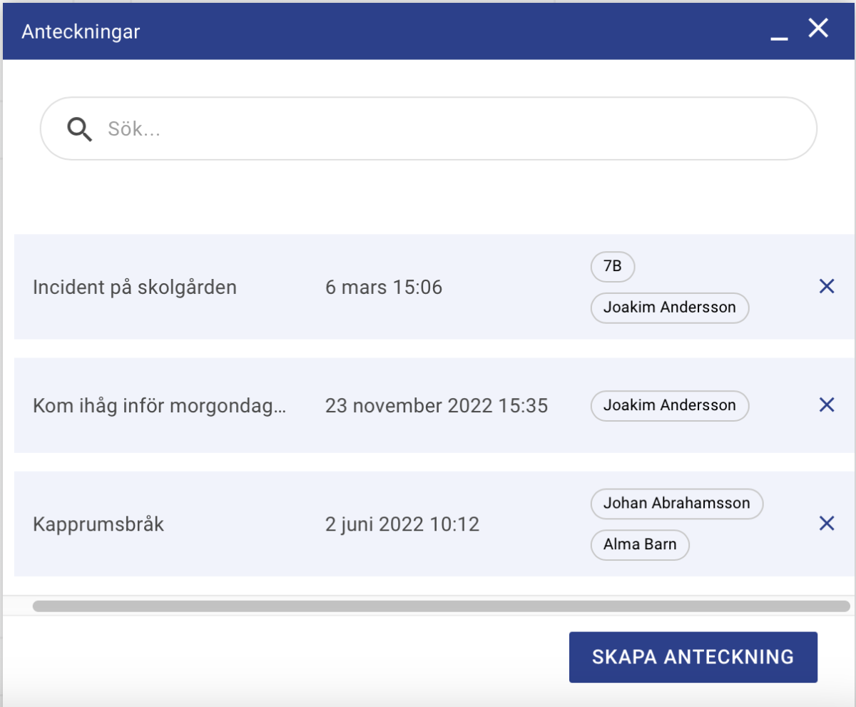 Anteckningar – Vklass kunskapsbank
