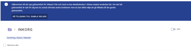 Vklass Nya Meddelandefunktion (Personal) – Vklass kunskapsbank