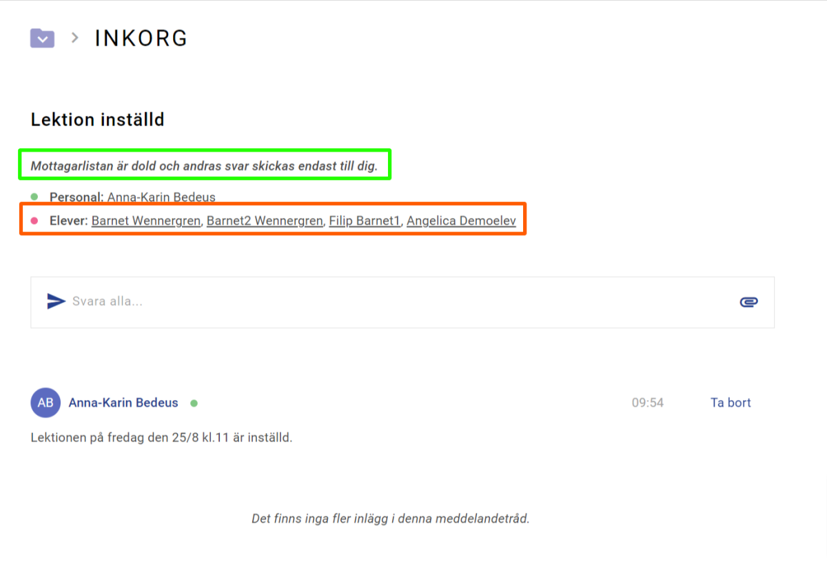 Vklass Nya Meddelandefunktion (Personal) – Vklass kunskapsbank
