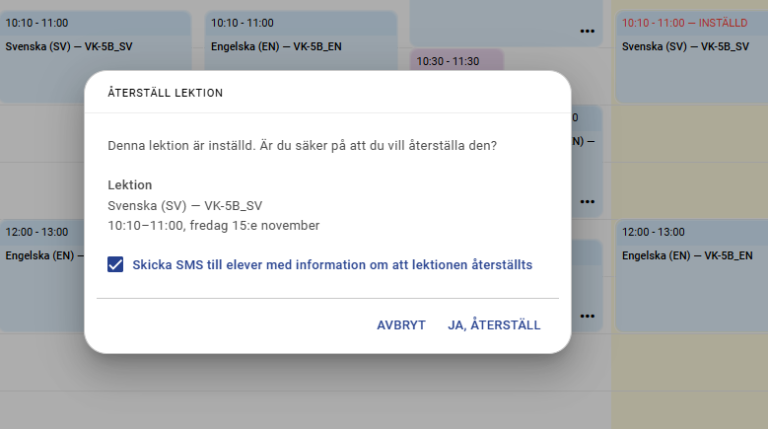 Schema och närvaroregistrering – Vklass kunskapsbank