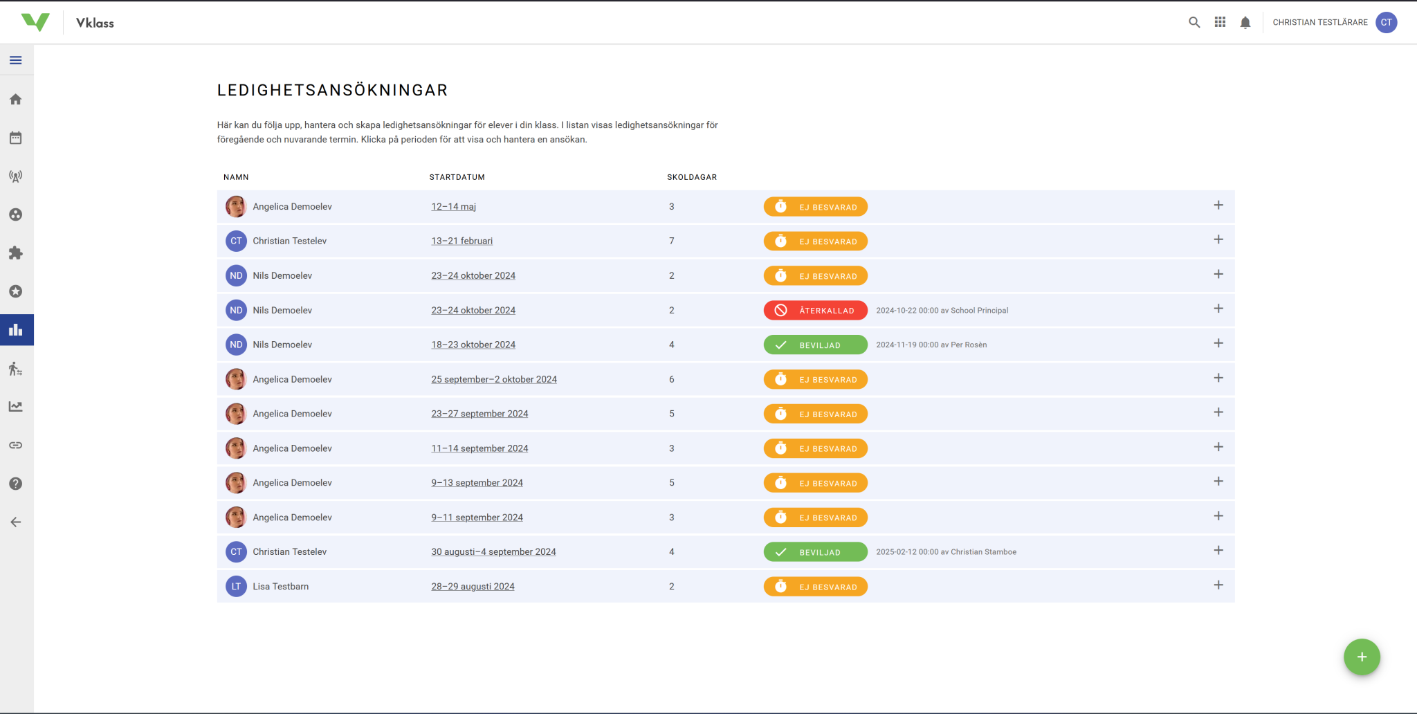 Ledighetsansökan V2 – Vklass kunskapsbank